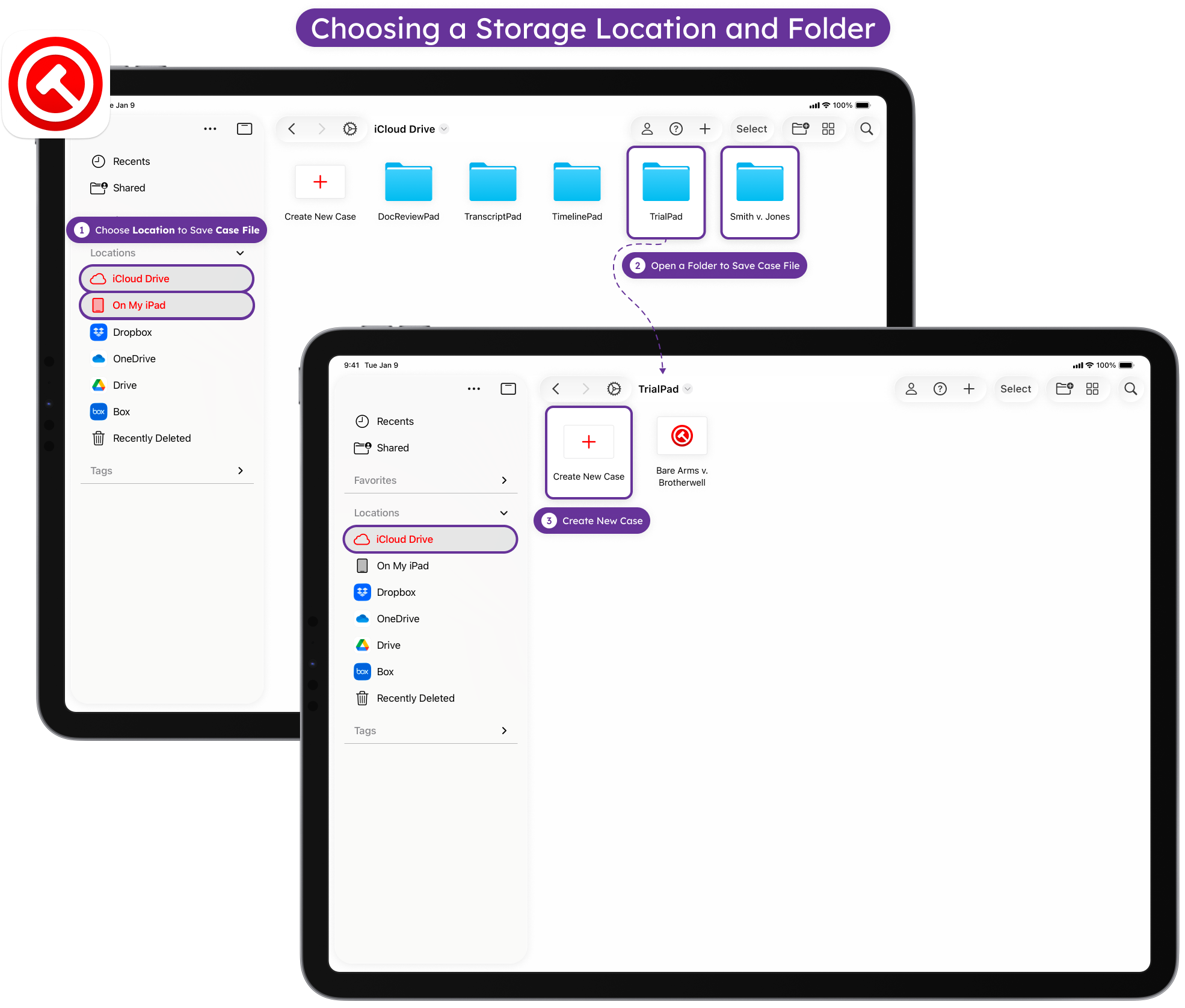 Utilizing the Default Document Storage Location (iPad)